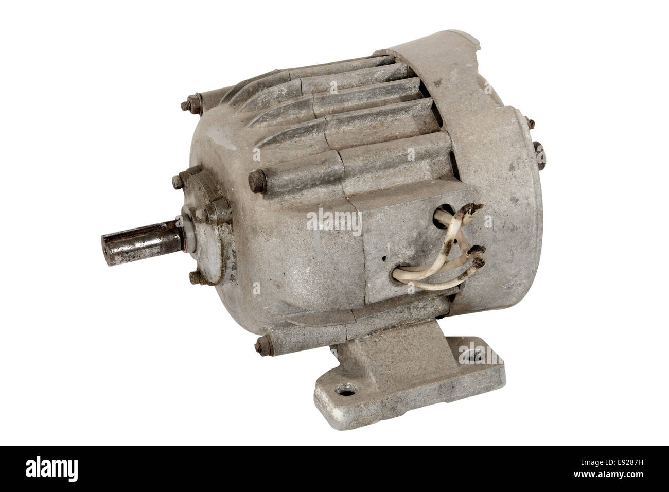 Old electric motor (isolated Stock Photo - Alamy