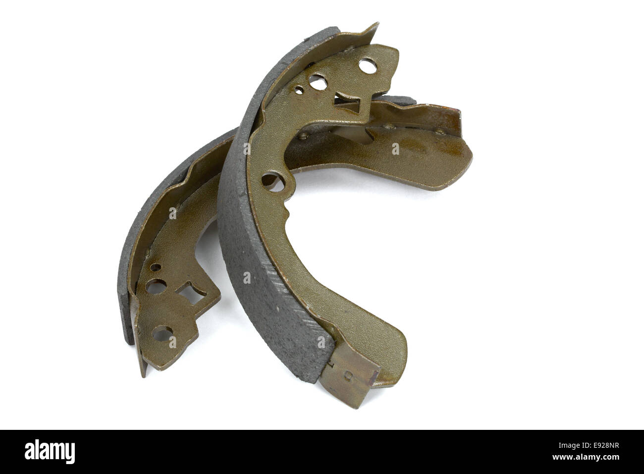 New brake pads drum brake (isolated Stock Photo - Alamy