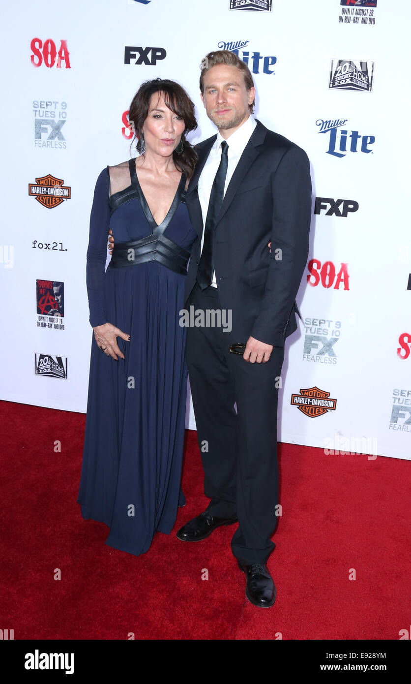 New York City, NY. USA. Katey Sagal & Charlie Hunnam at the 'Sons Of Anarchy' Season 7 Premiere ...