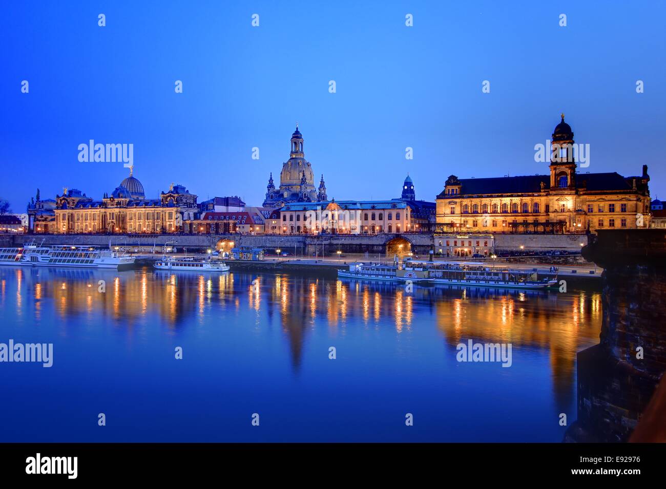 Dresden by night Stock Photo - Alamy