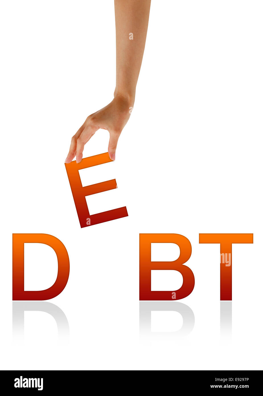 Debt - Hand Stock Photo - Alamy