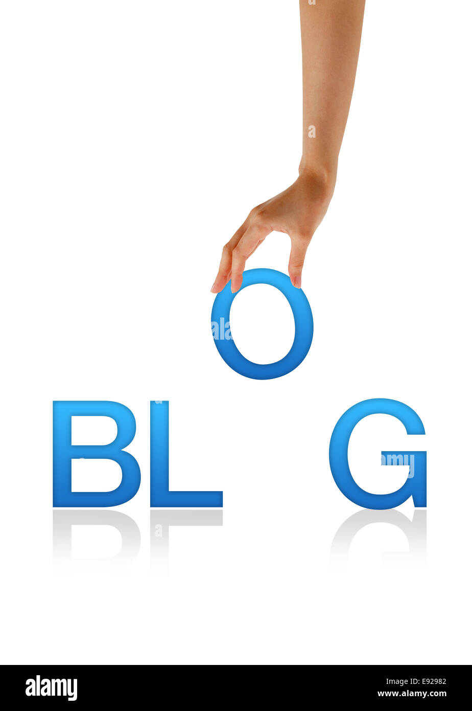 Blog - Hand Stock Photo - Alamy