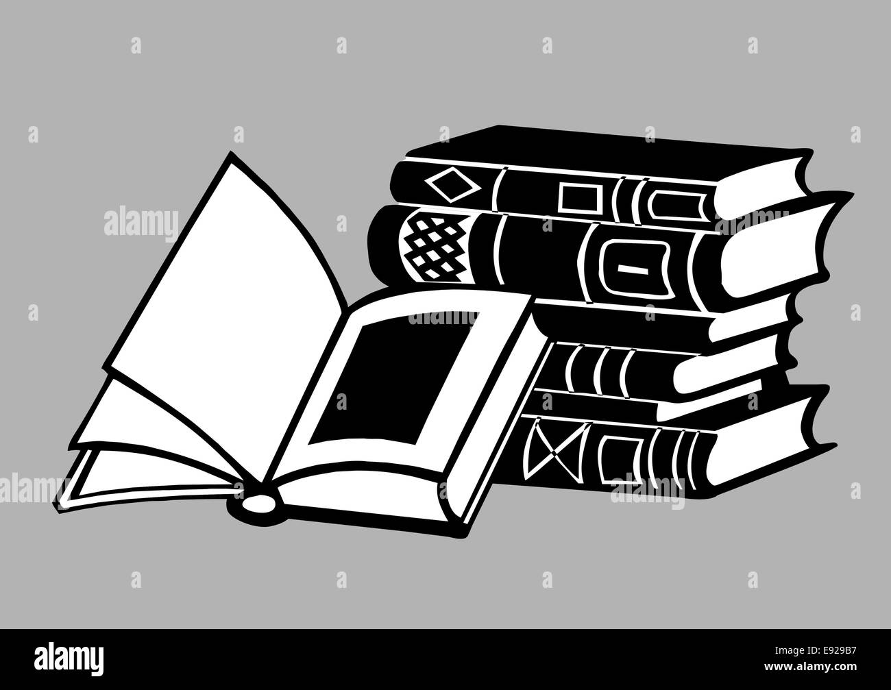 Cartoon books Black and White Stock Photos & Images - Alamy
