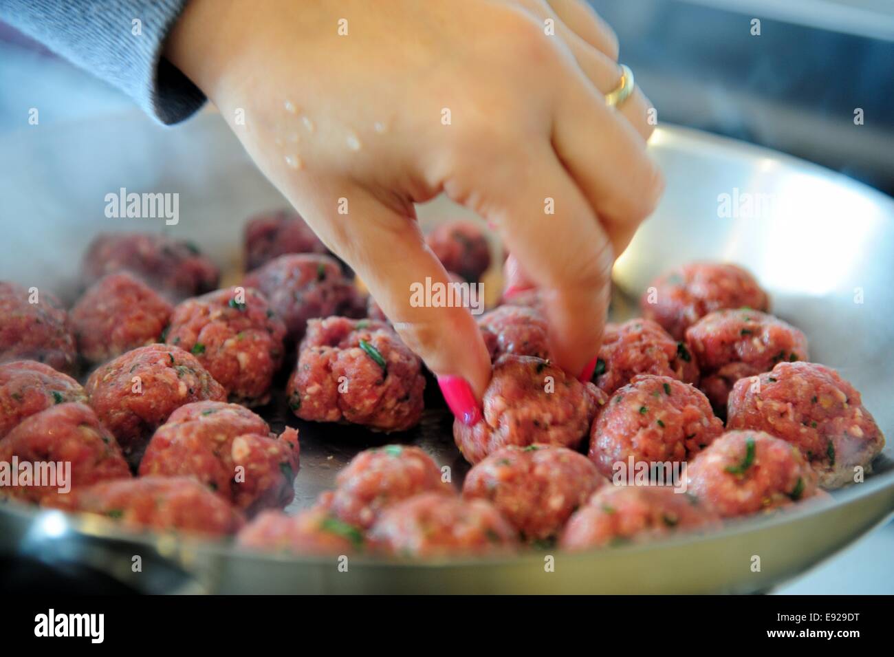 Meat balls with radish hi-res stock photography and images - Alamy
