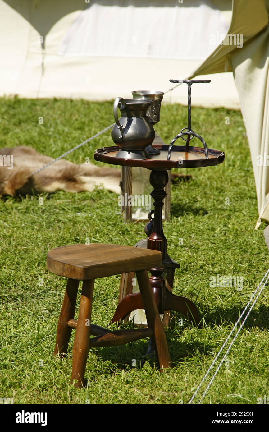 Furnitures from the middle ages Stock Photo - Alamy