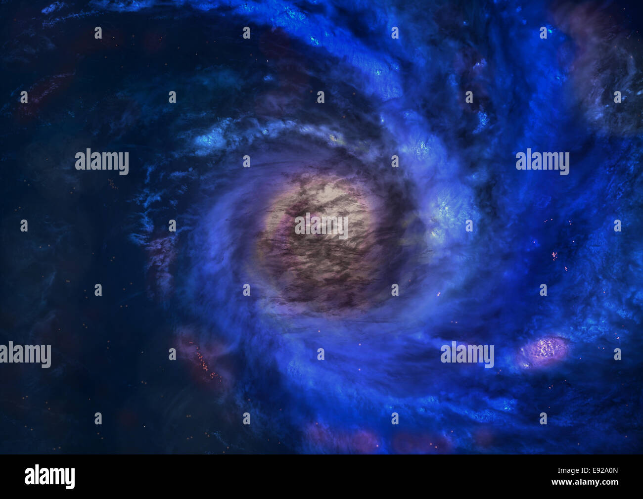 Far away spiral galaxy Stock Photo - Alamy