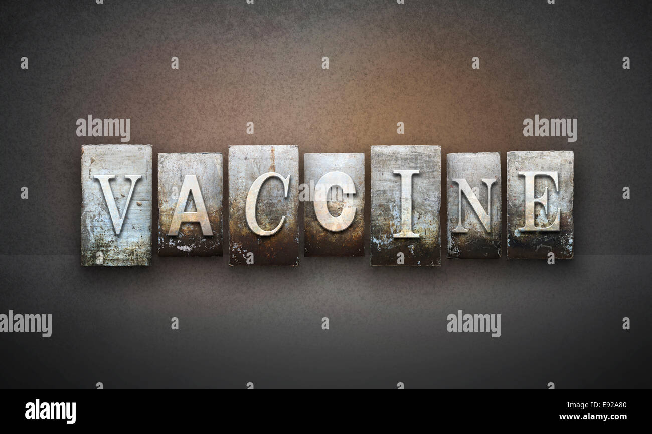 The word VACCINE written in vintage letterpress type Stock Photo - Alamy