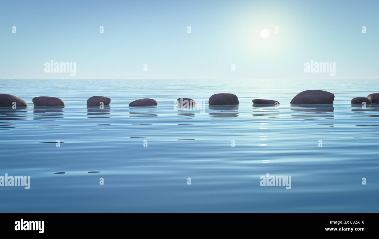 Pebble stones steps hi-res stock photography and images - Alamy