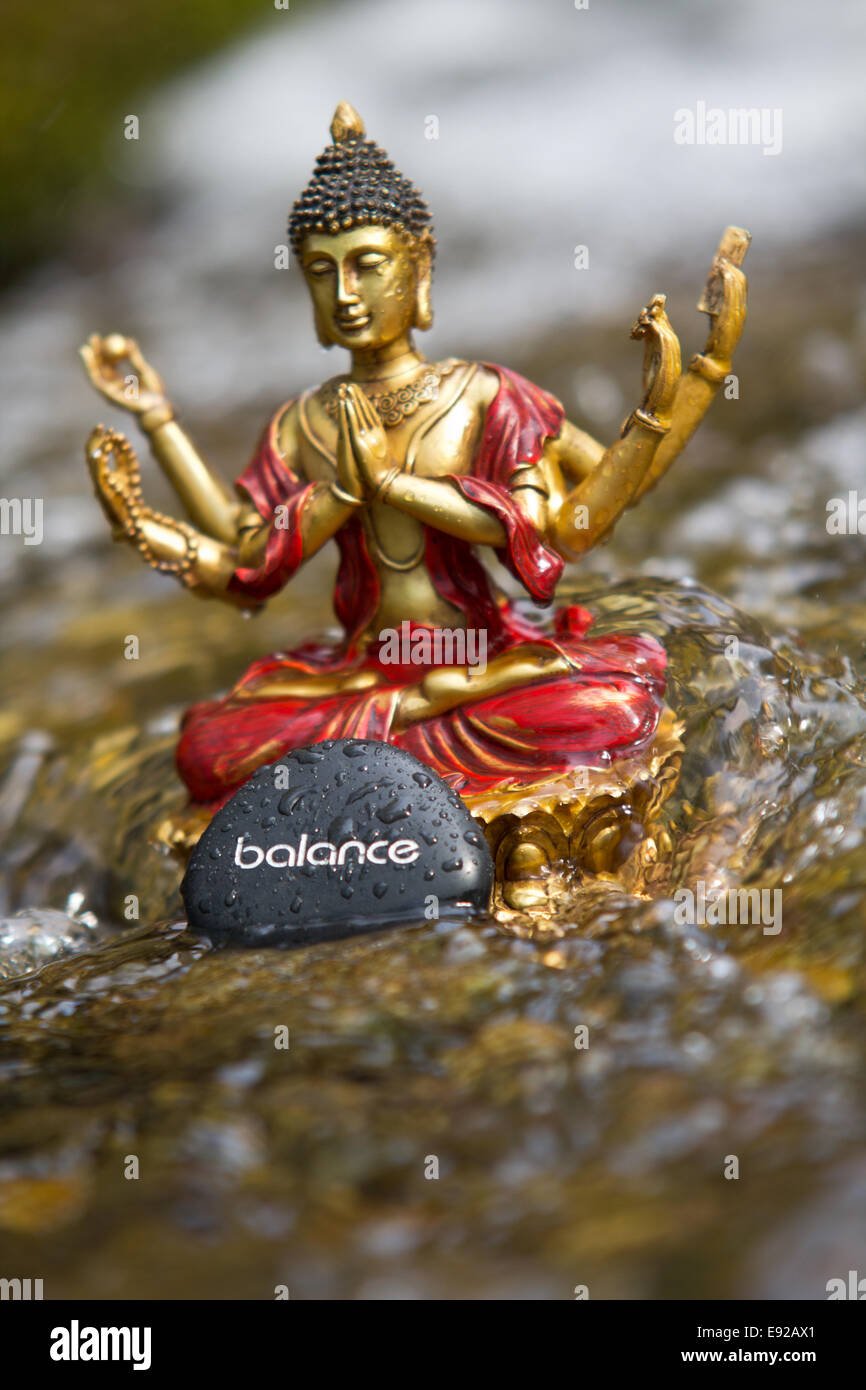 Buddha meditation by the water Stock Photo - Alamy