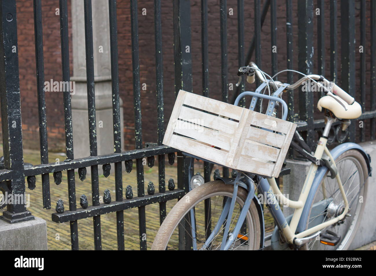 Bicycle parked gate hi-res stock photography and images - Alamy