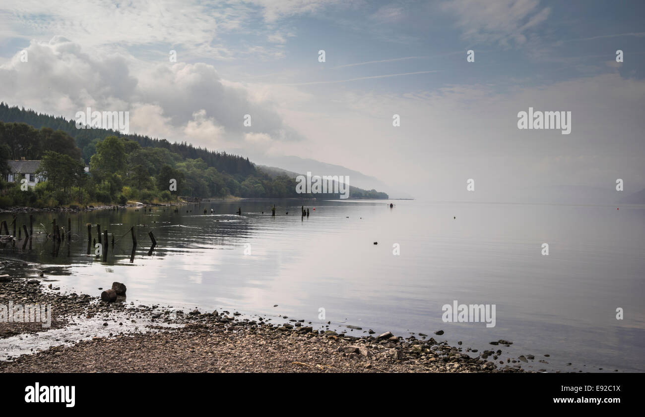 Loch Ness shoreline at Dores in Scotland Stock Photo - Alamy