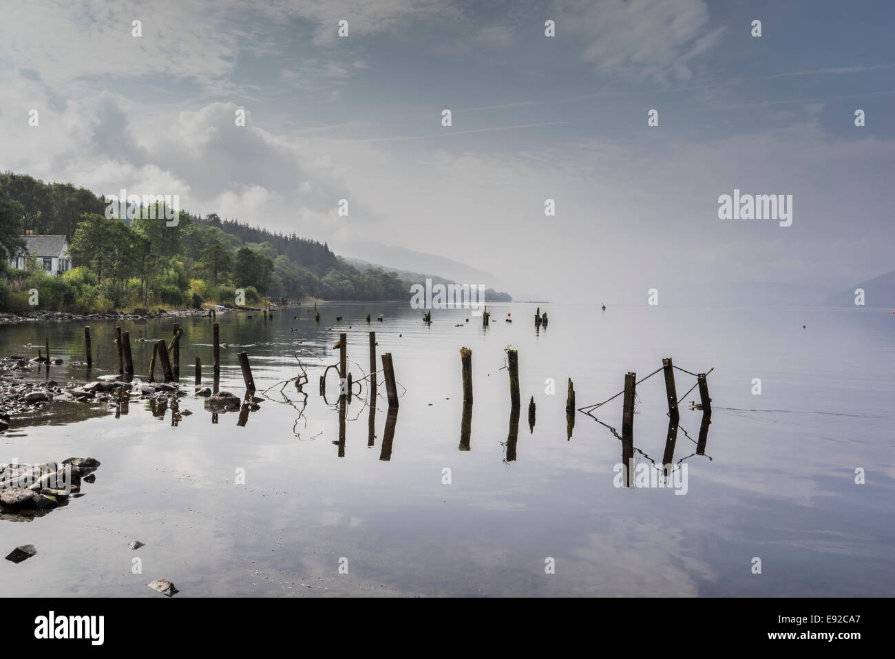 Loch Ness shoreline at Dores in Scotland Stock Photo - Alamy