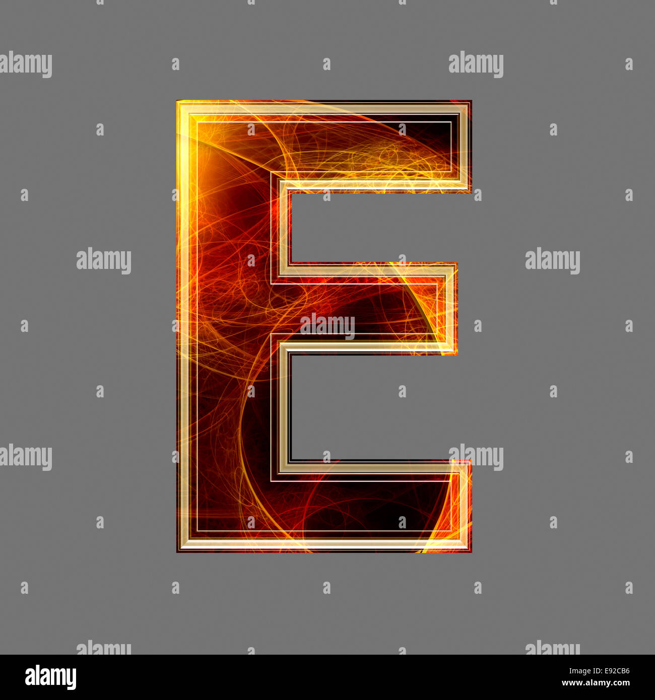 3d abstract and futuristic letter - E Stock Photo - Alamy