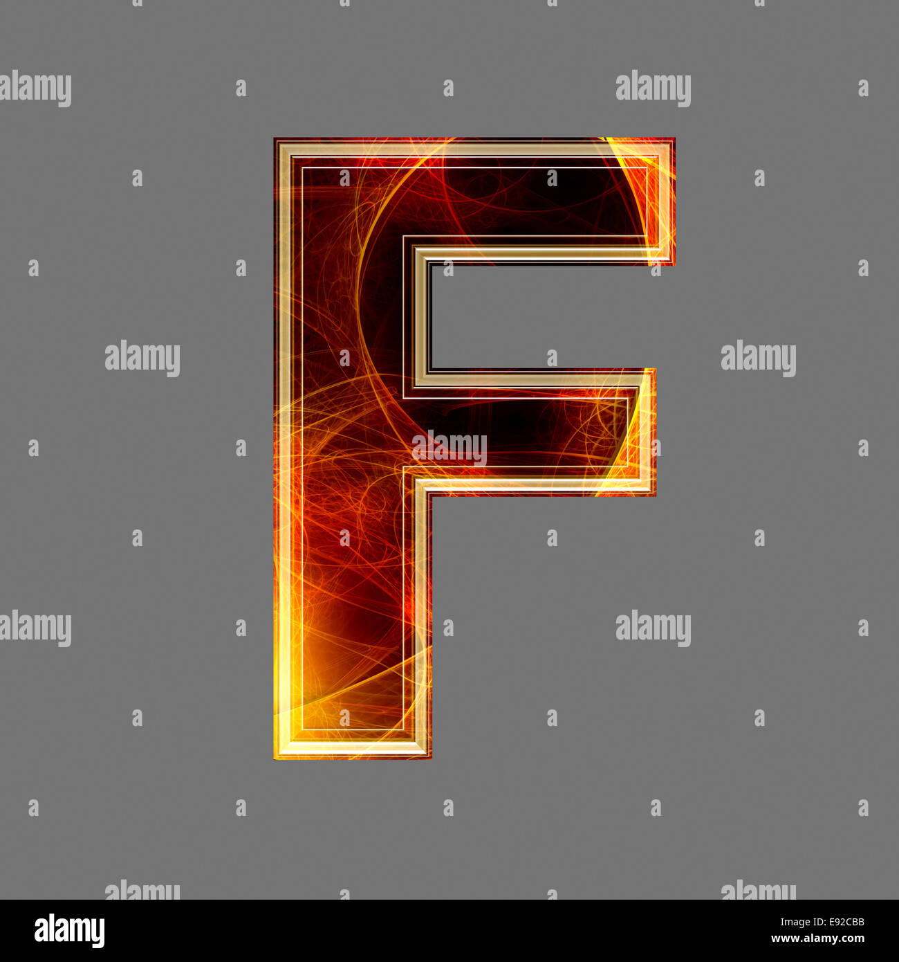 3d abstract and futuristic letter - F Stock Photo - Alamy