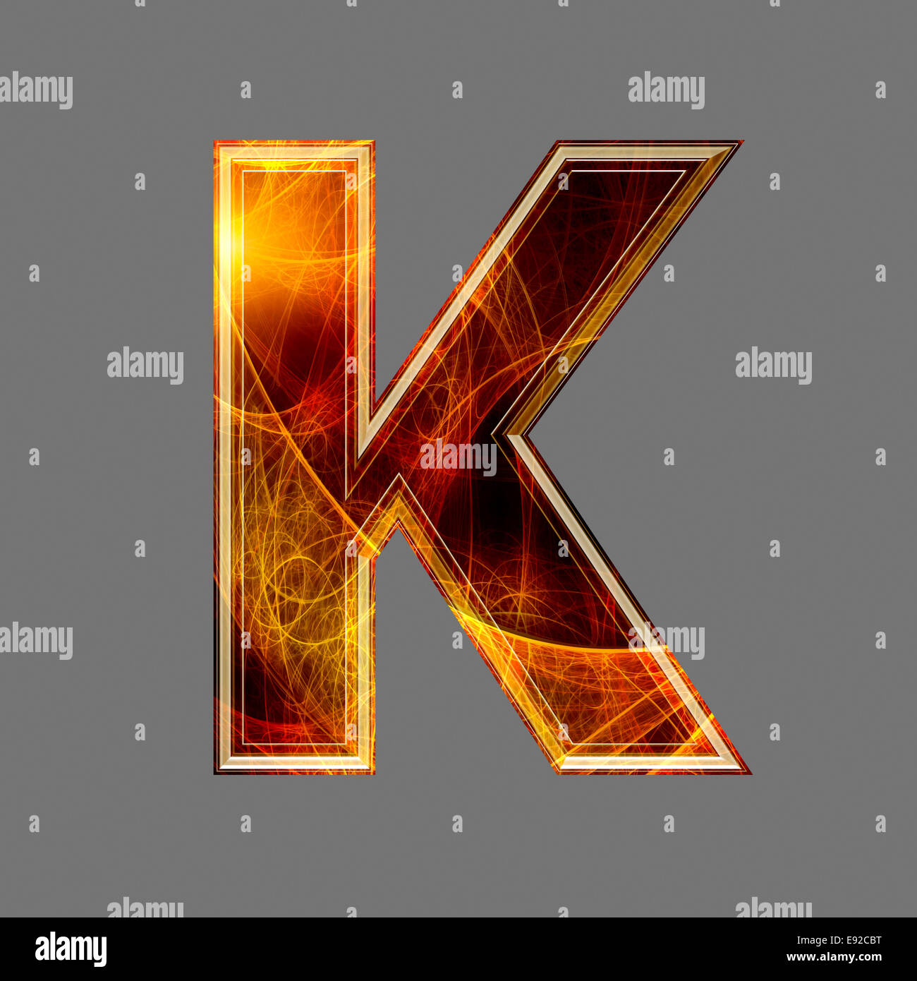 3d abstract and futuristic letter - K Stock Photo - Alamy