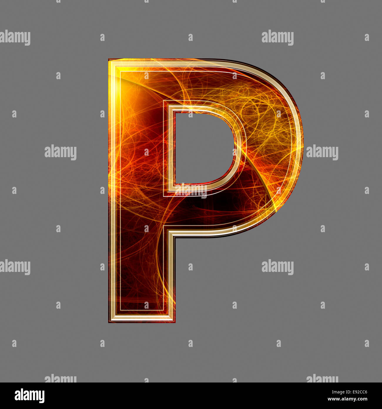 3d abstract and futuristic letter - P Stock Photo - Alamy