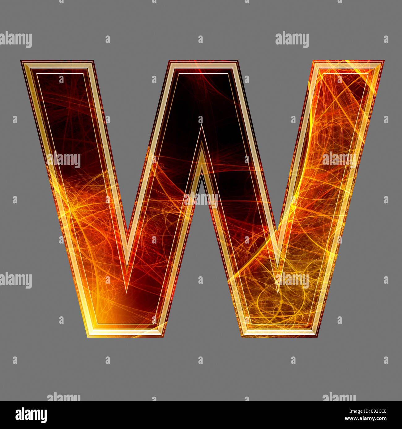 3d abstract and futuristic letter - W Stock Photo - Alamy