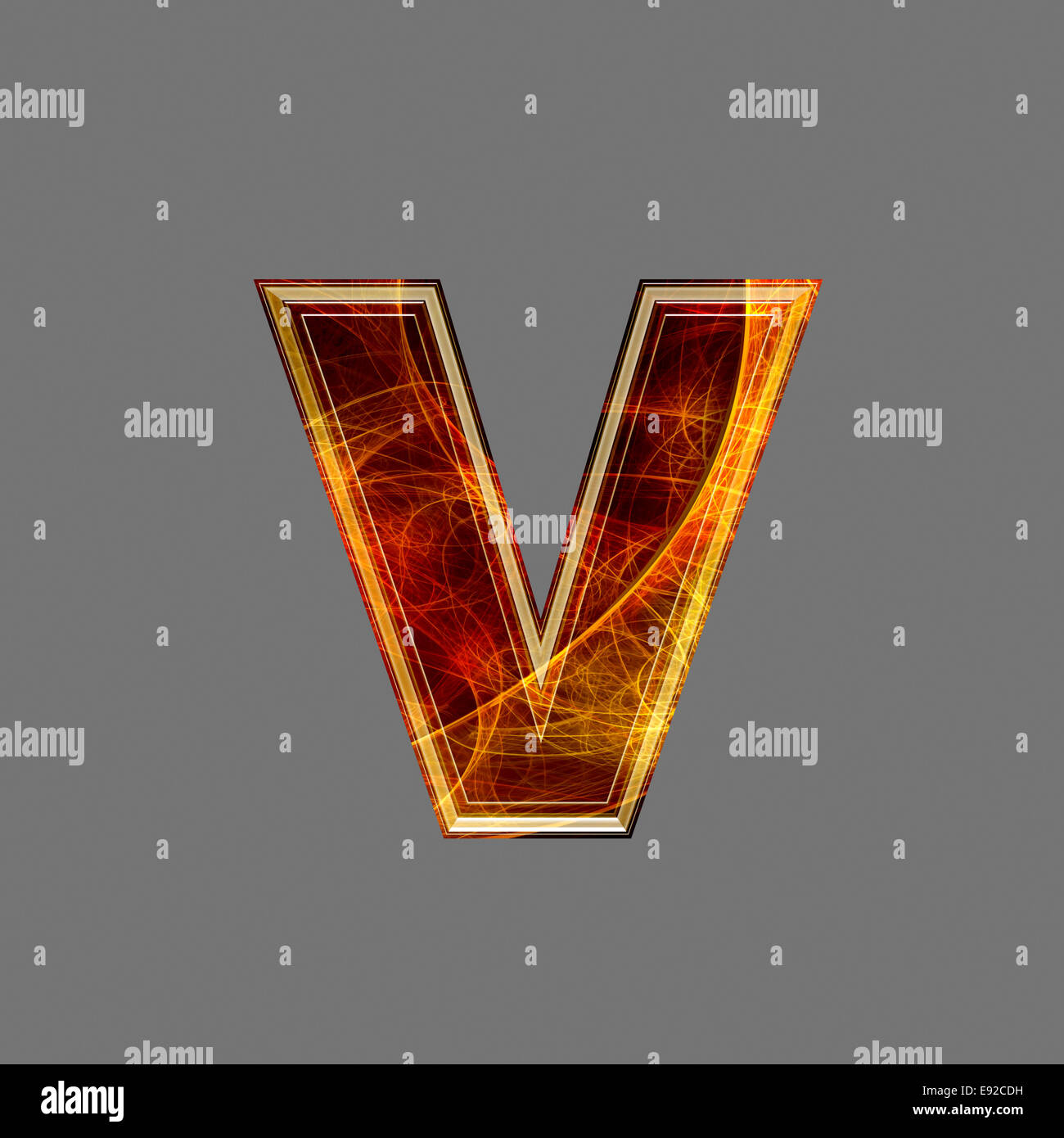 3d abstract and futuristic letter - V Stock Photo - Alamy