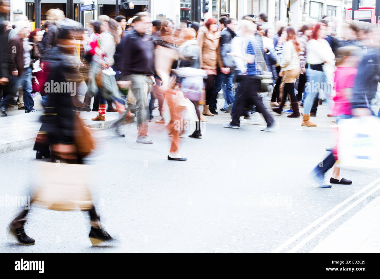 Crowd people crossing road hi-res stock photography and images - Alamy