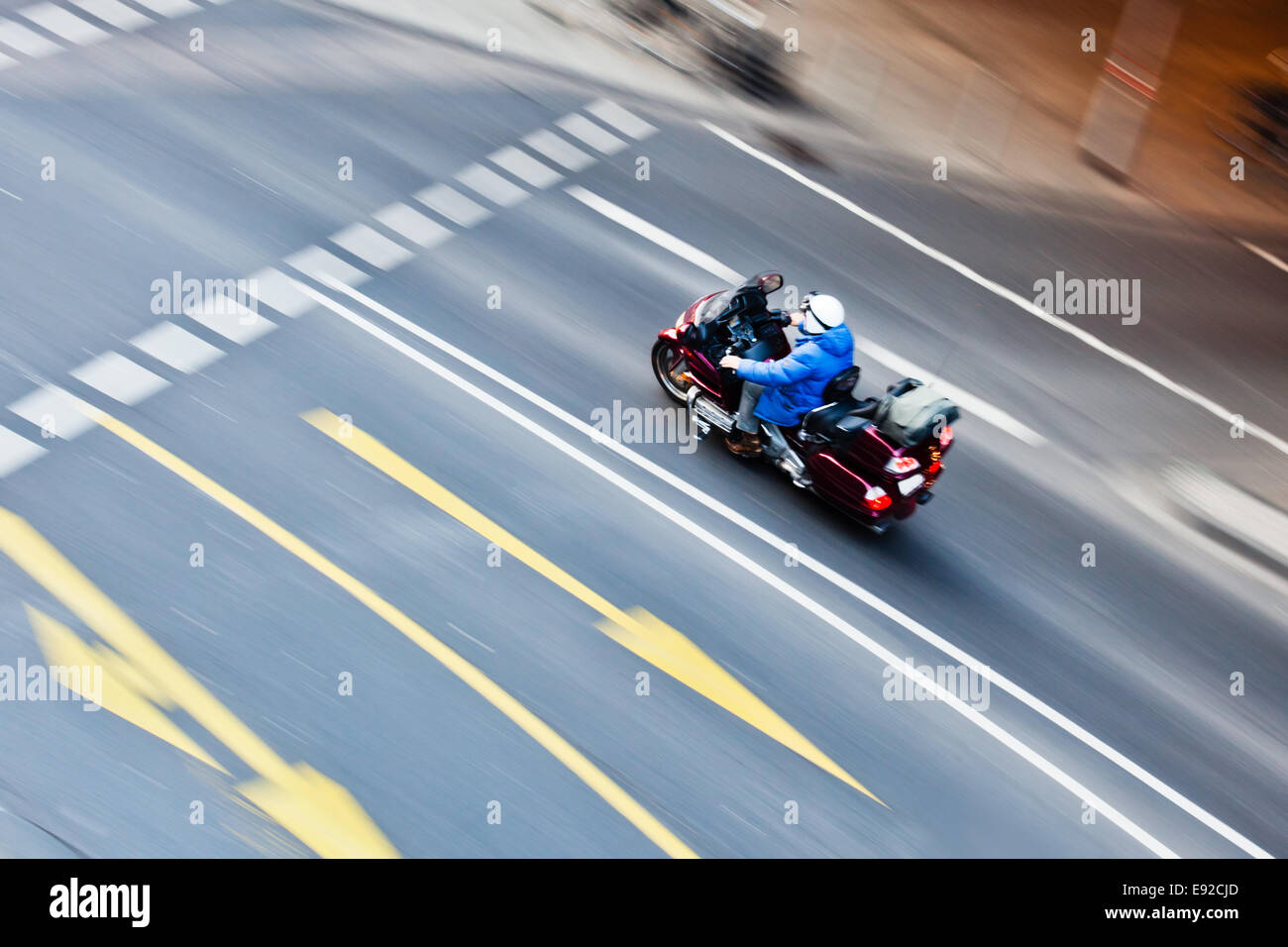 Motorbike rider city traffic hi-res stock photography and images - Alamy