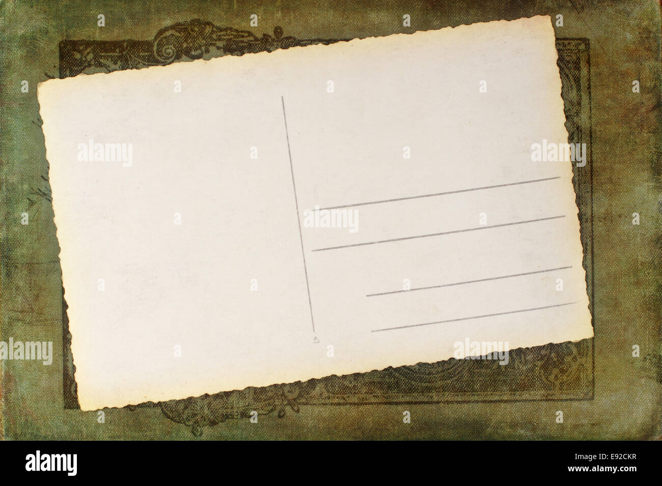 old blank post card Stock Photo - Alamy