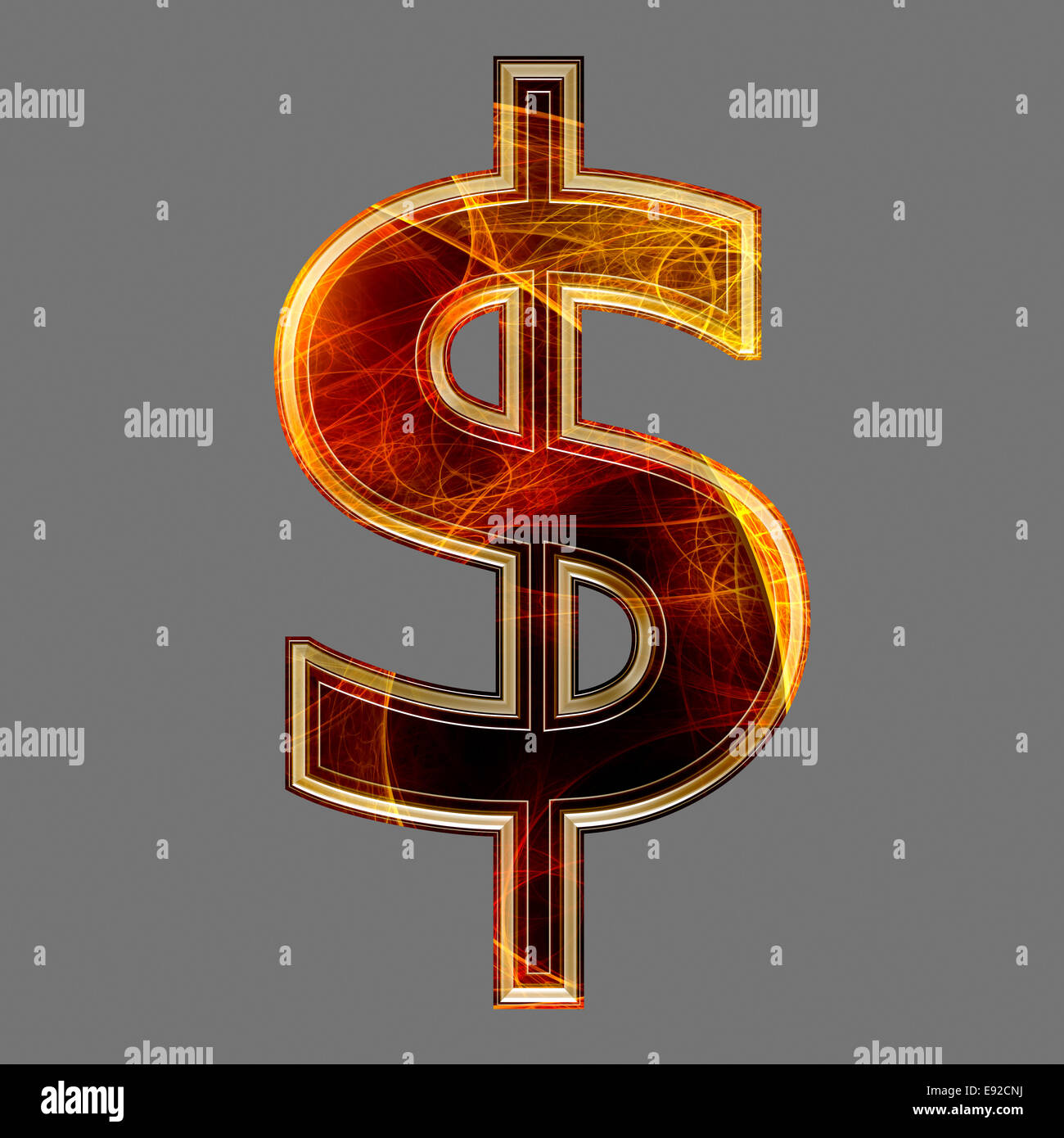 3d abstract and futuristic currency sign - dollar Stock Photo - Alamy