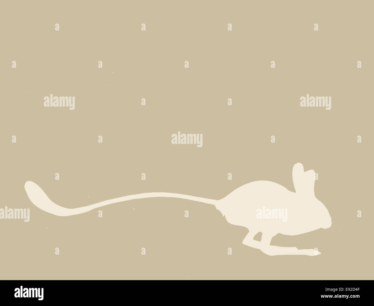 jerboa silhouette on brown background Stock Photo - Alamy