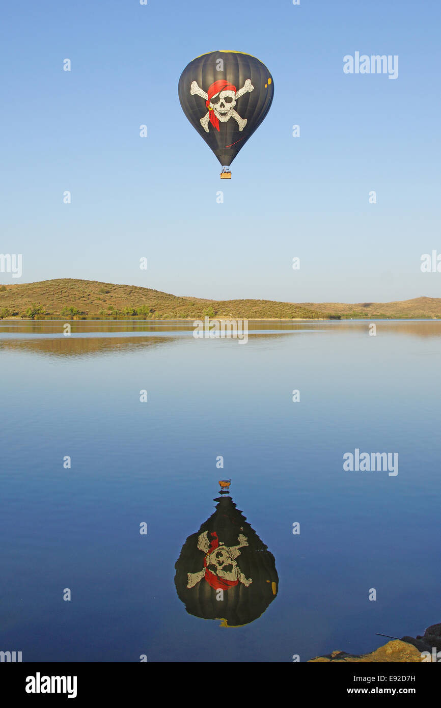 Black Balloon over lake Stock Photo - Alamy