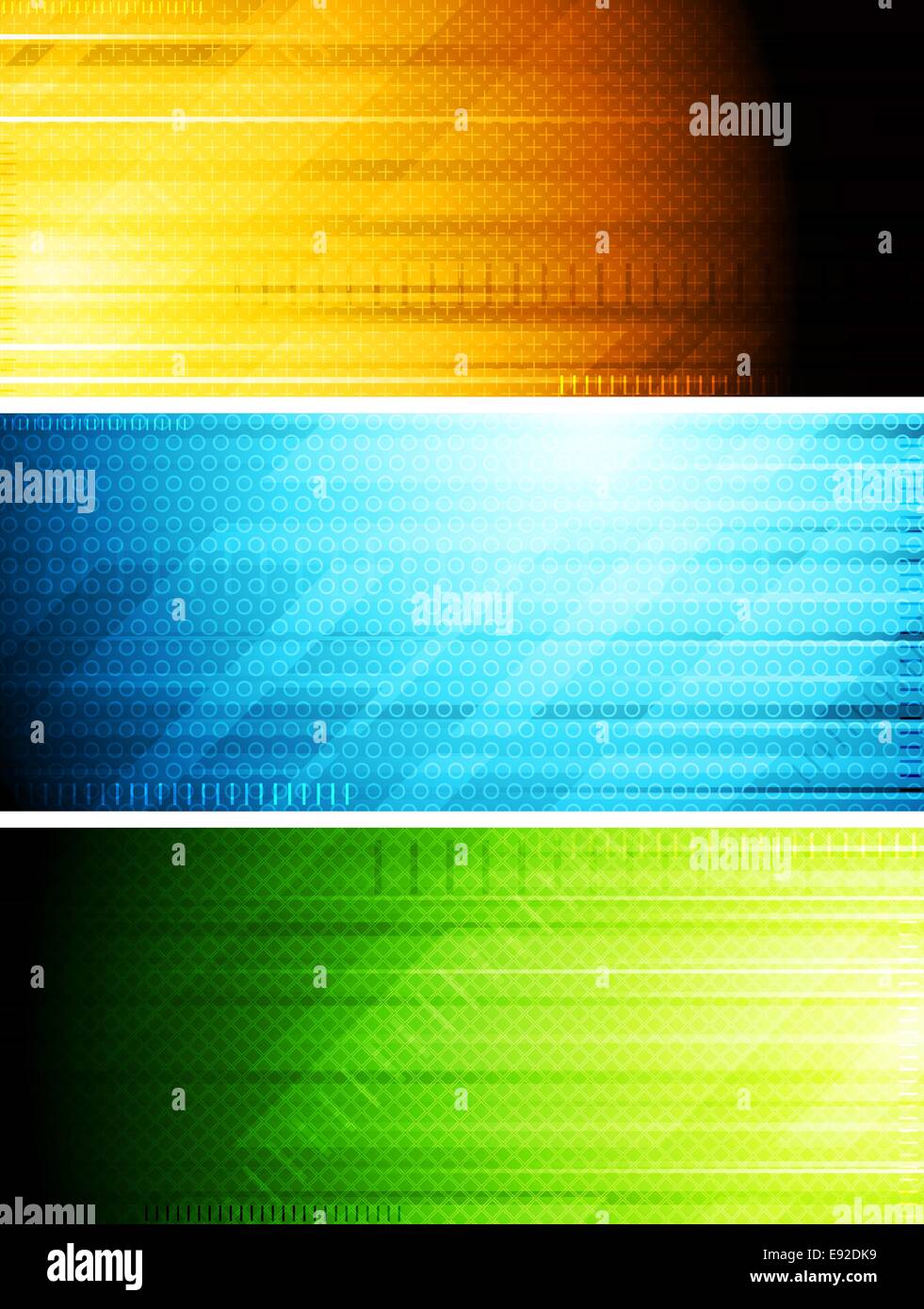 Set of hi-tech colorful banners. Eps 10 Stock Photo - Alamy