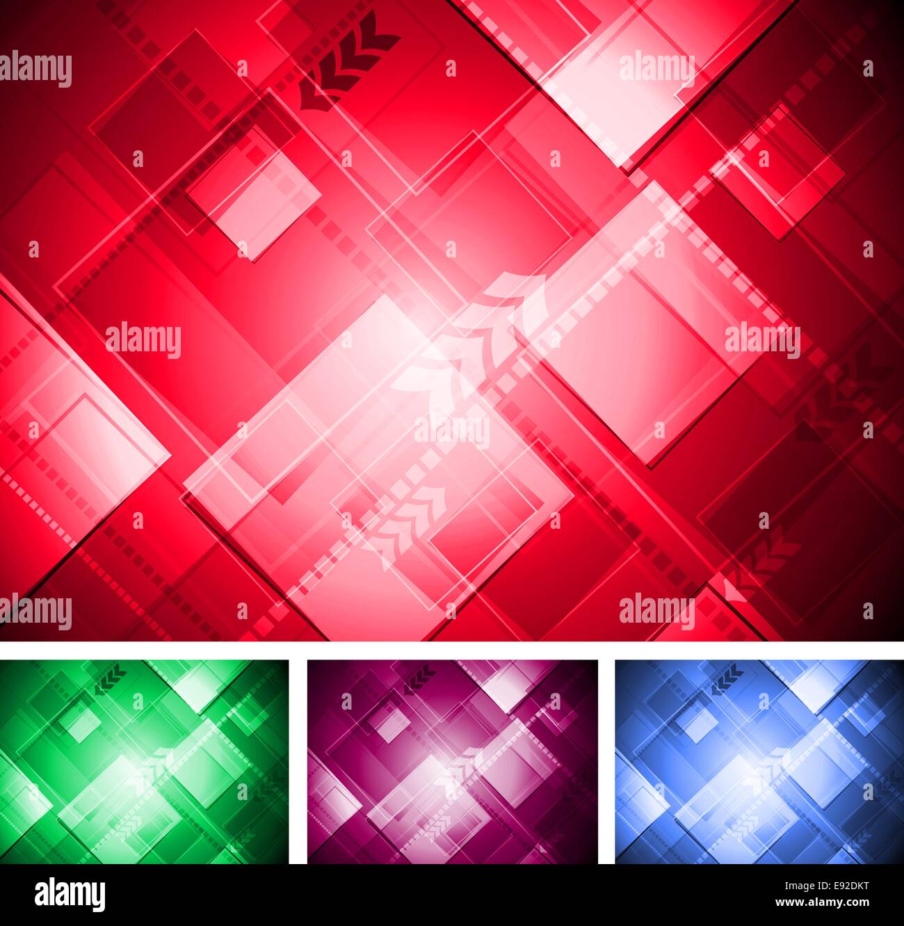 Set of abstract tech backgrounds. eps 10 Stock Photo - Alamy