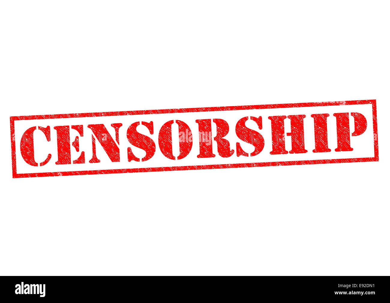 CENSORSHIP red Rubber Stamp over a white background Stock Photo - Alamy