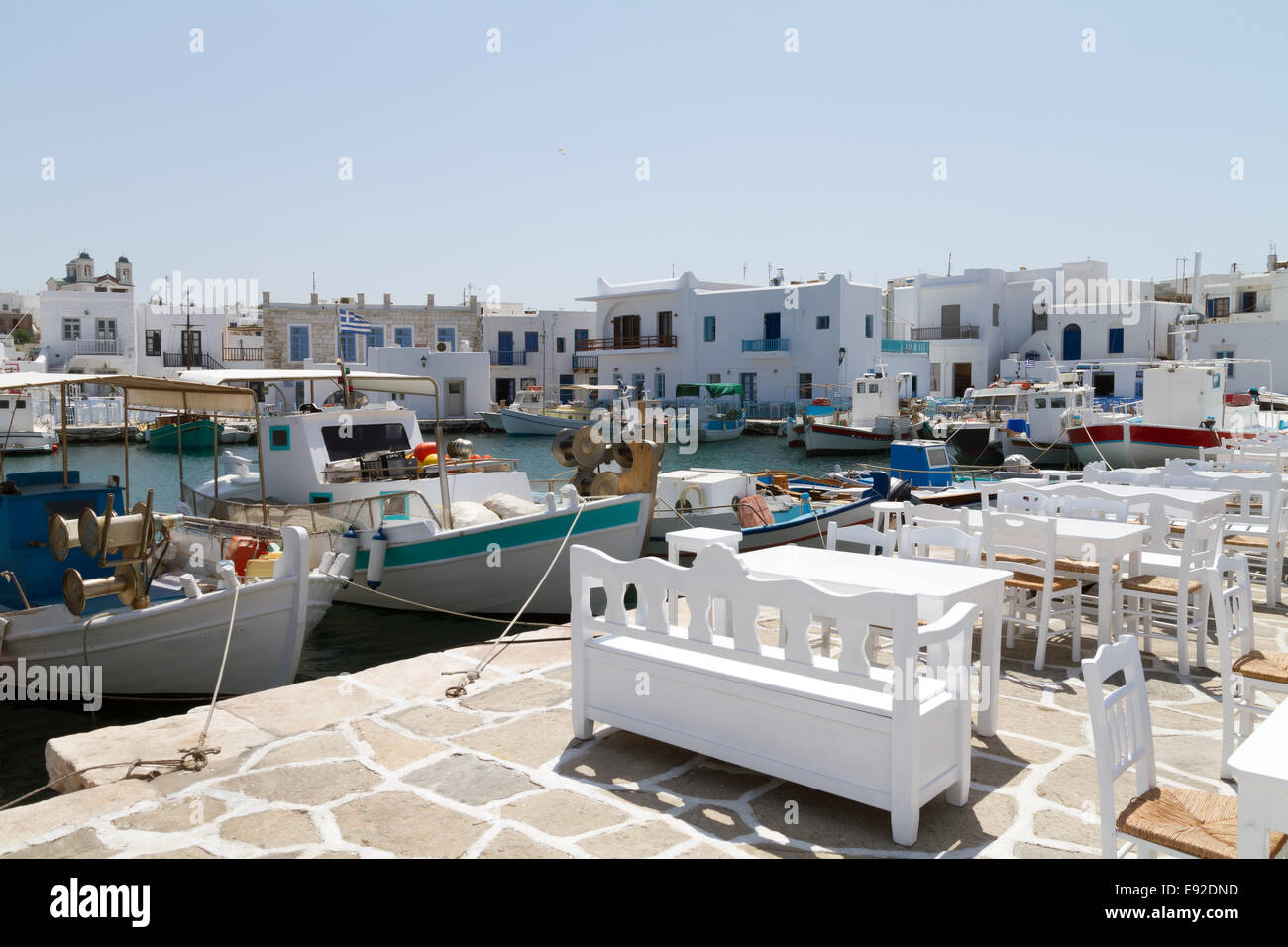 port of Naoussa, Paros island , Greece Stock Photo - Alamy