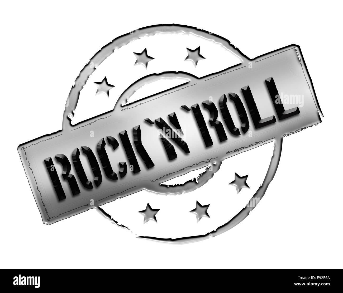 Stamp - Rock'n'Roll Stock Photo - Alamy
