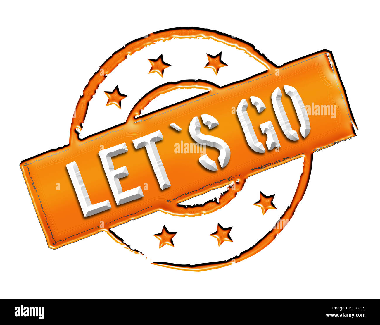 Stamp - Let's go Stock Photo - Alamy