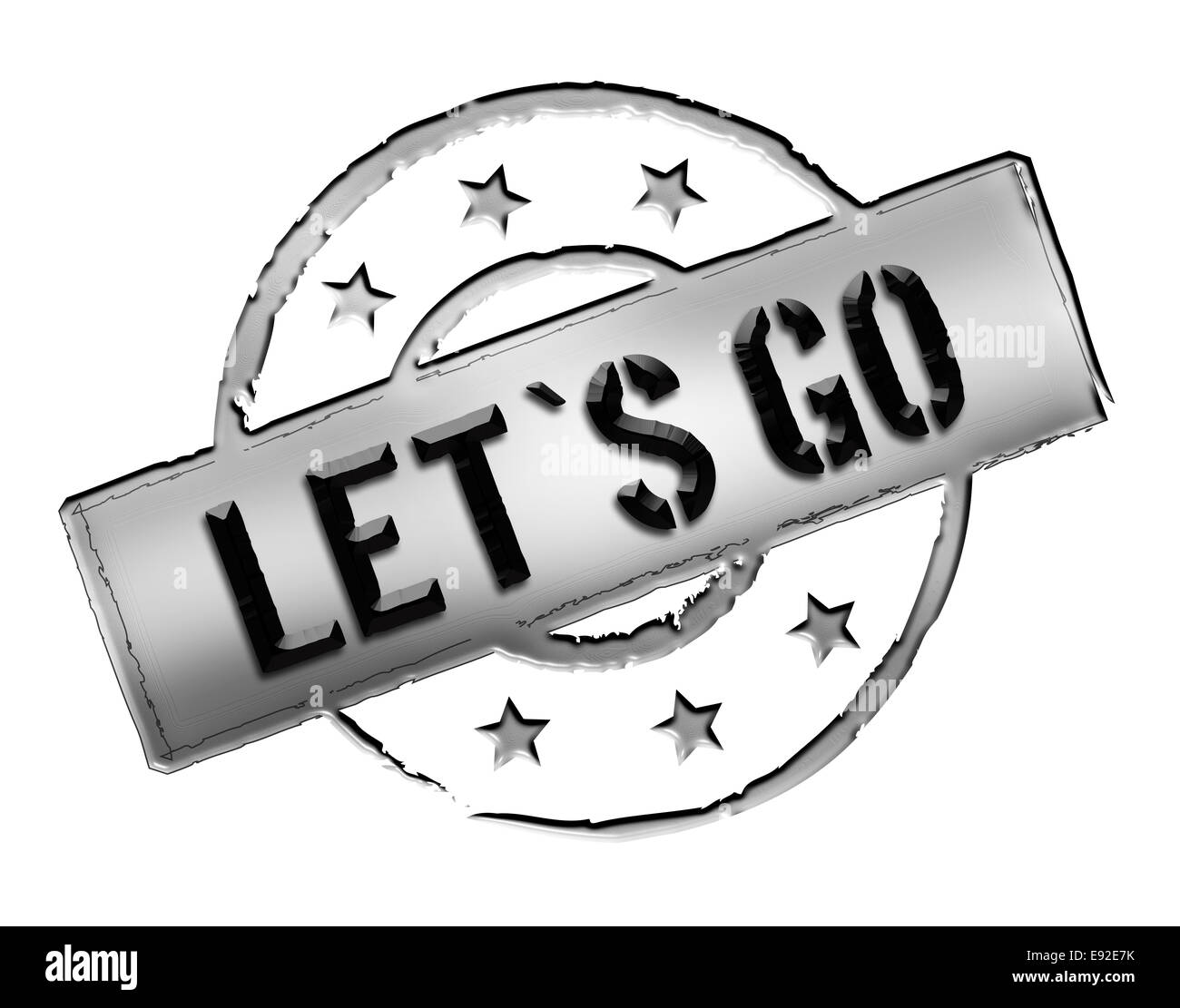 Stamp - Let's go Stock Photo - Alamy