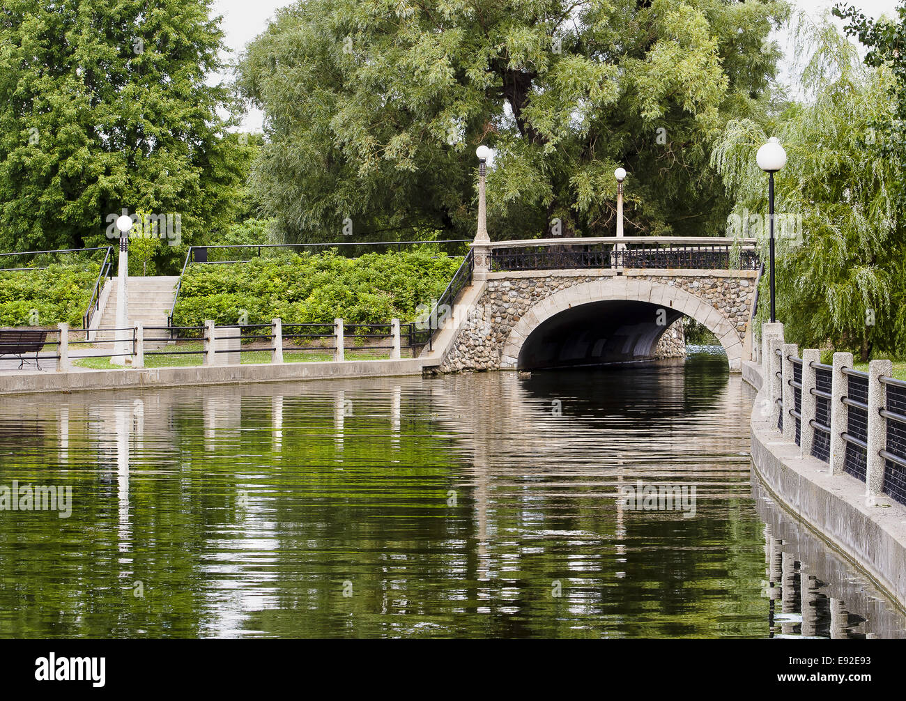 Summer Stone Bridge Stock Photo - Alamy