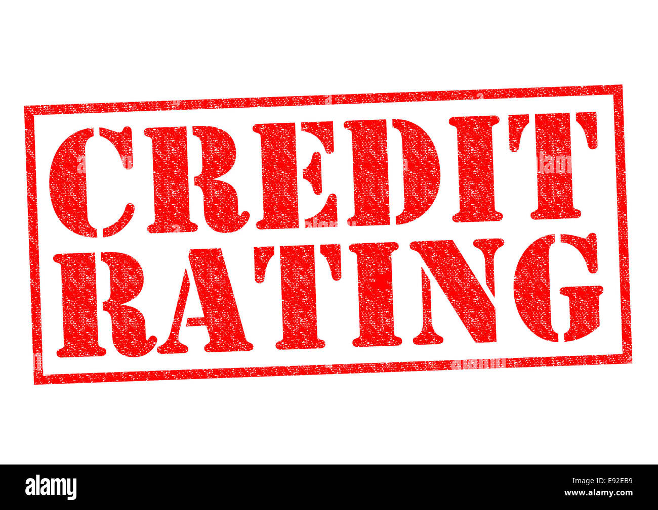 CREDIT RATING red Rubber Stamp over a white background Stock Photo - Alamy