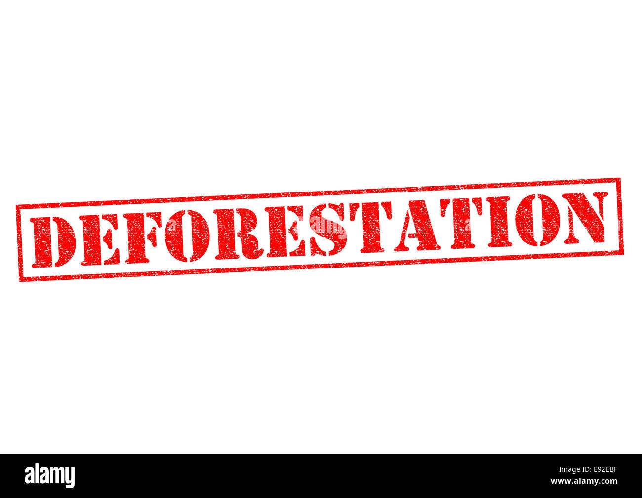 DEFORESTATION red Rubber Stamp over a white background Stock Photo - Alamy