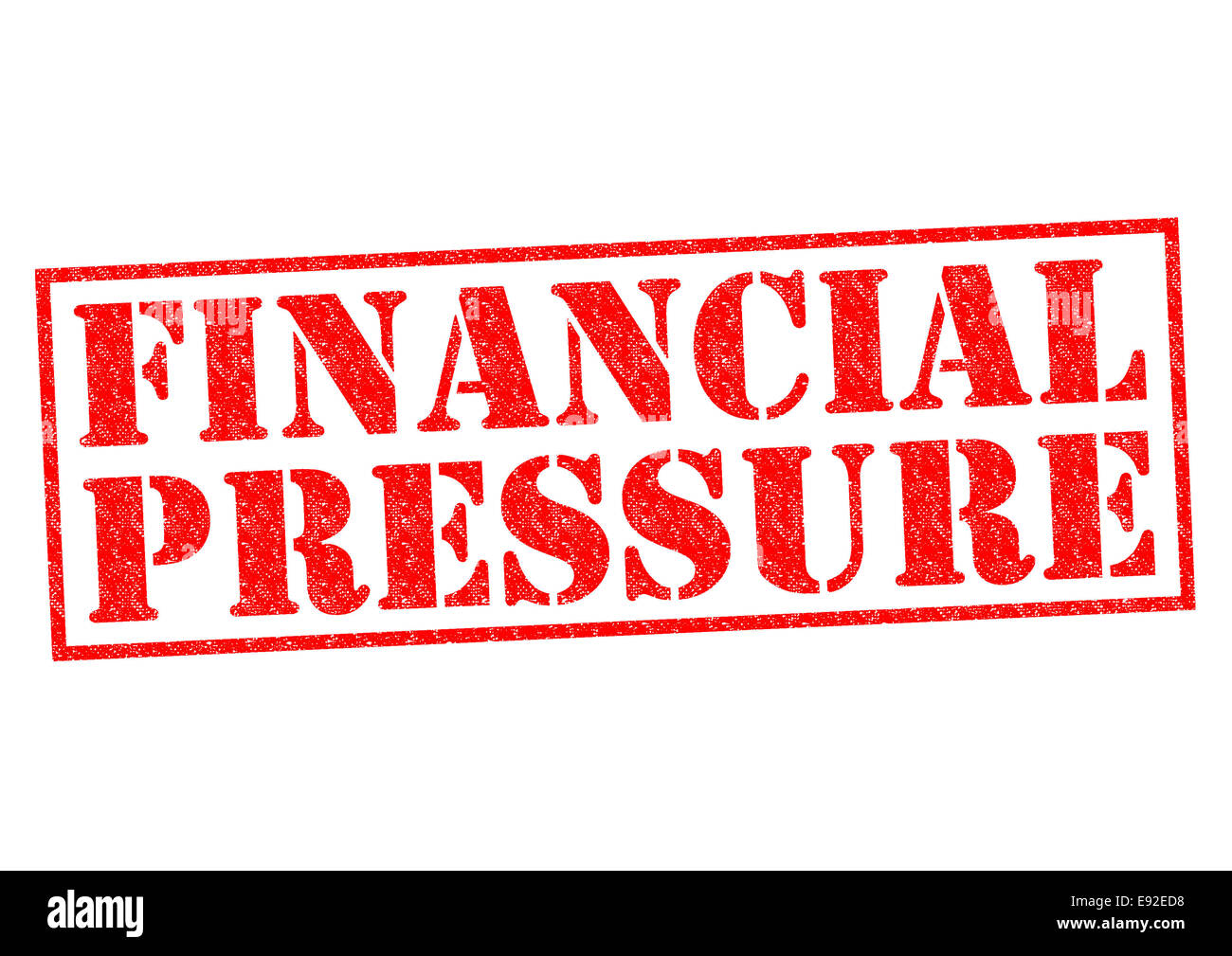FINANCIAL PRESSURE red Rubber Stamp over a white background Stock Photo ...