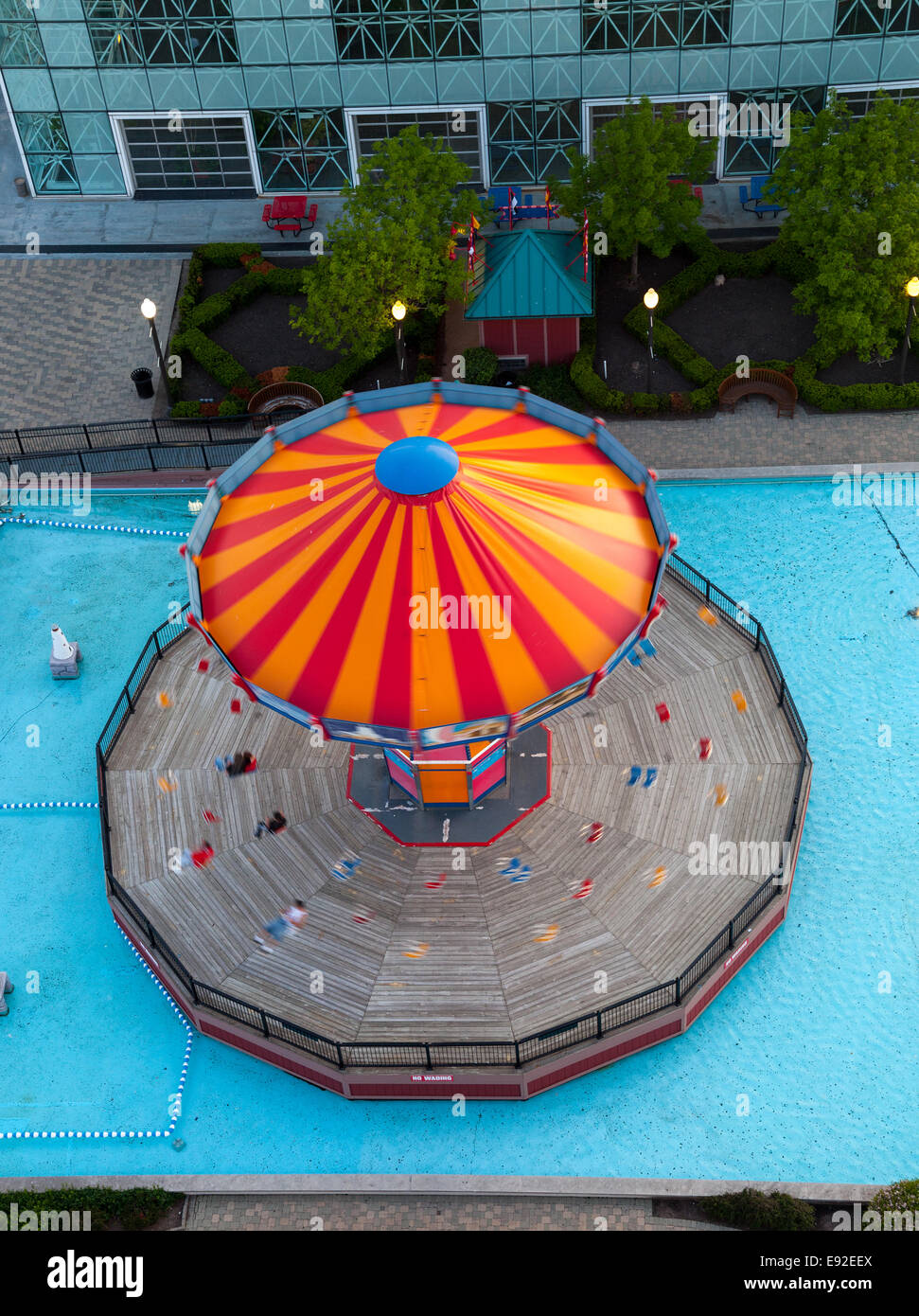 Overhead view of carousel on Navy Pier Stock Photo - Alamy