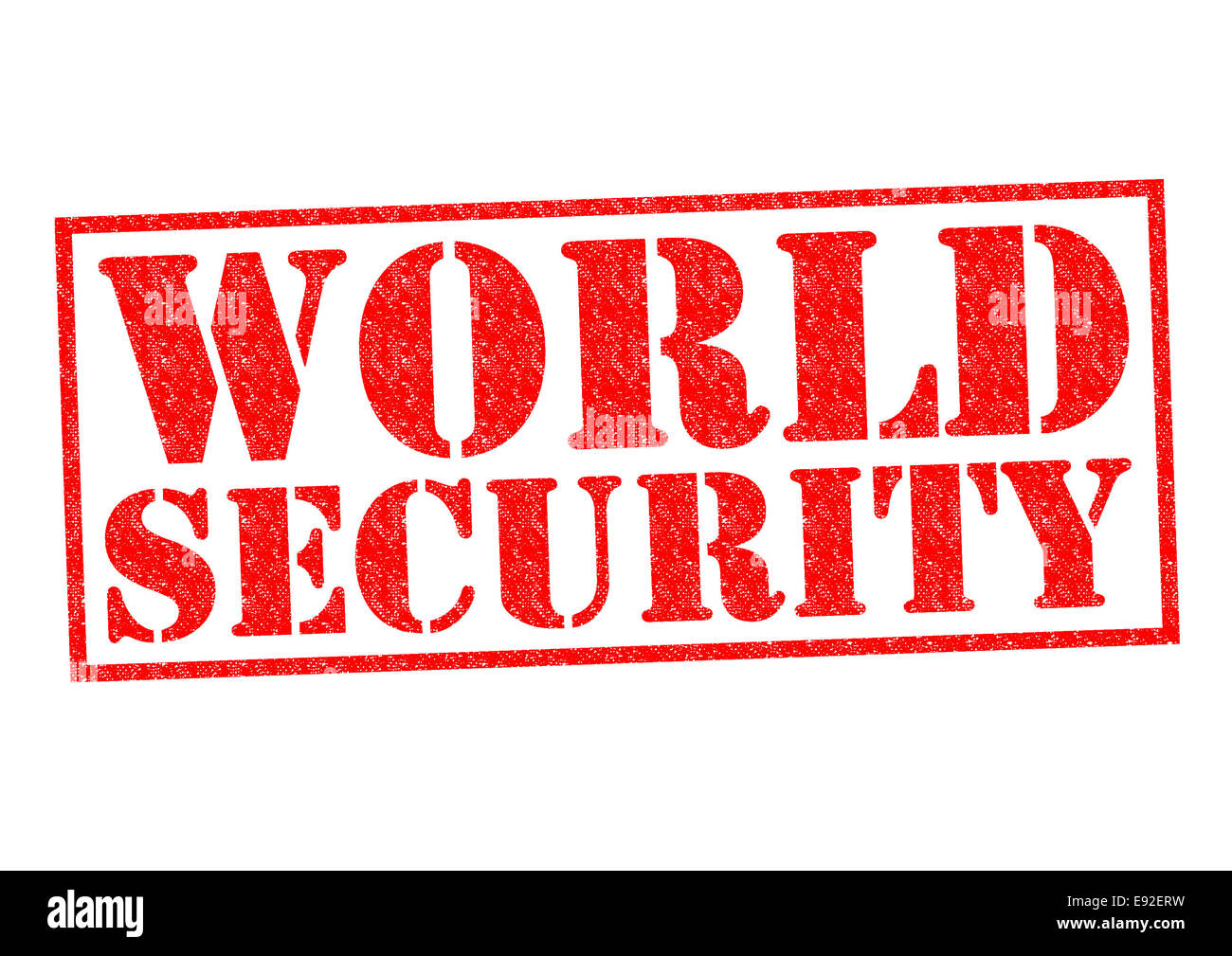 WORLD SECURITY red Rubber Stamp over a white background Stock Photo - Alamy