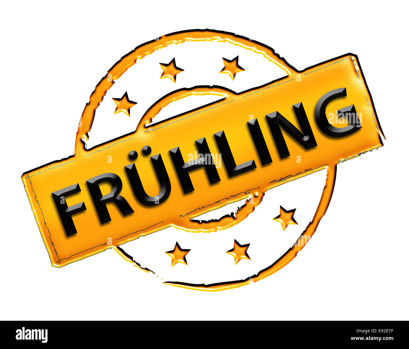 Stamp - FRUEHLING Stock Photo - Alamy