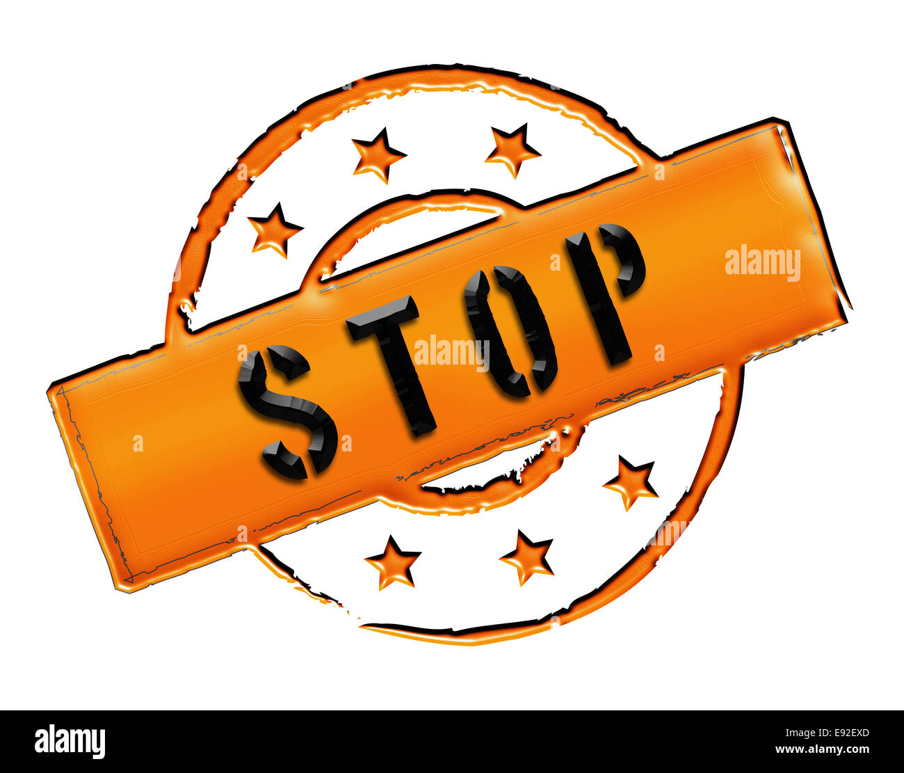 Stamp - STOP Stock Photo - Alamy