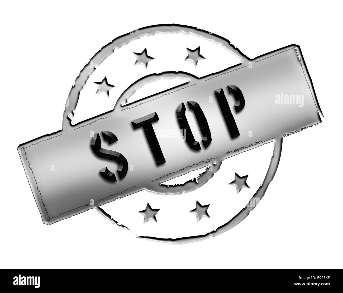 Stamp - STOP Stock Photo - Alamy
