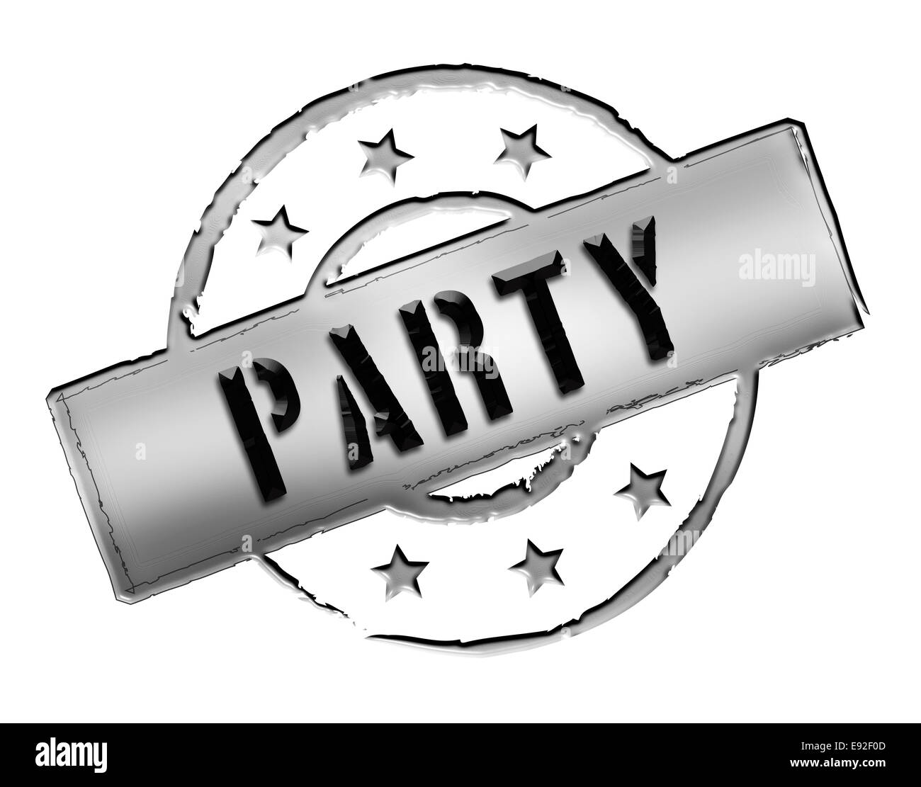 Stamp - PARTY Stock Photo - Alamy
