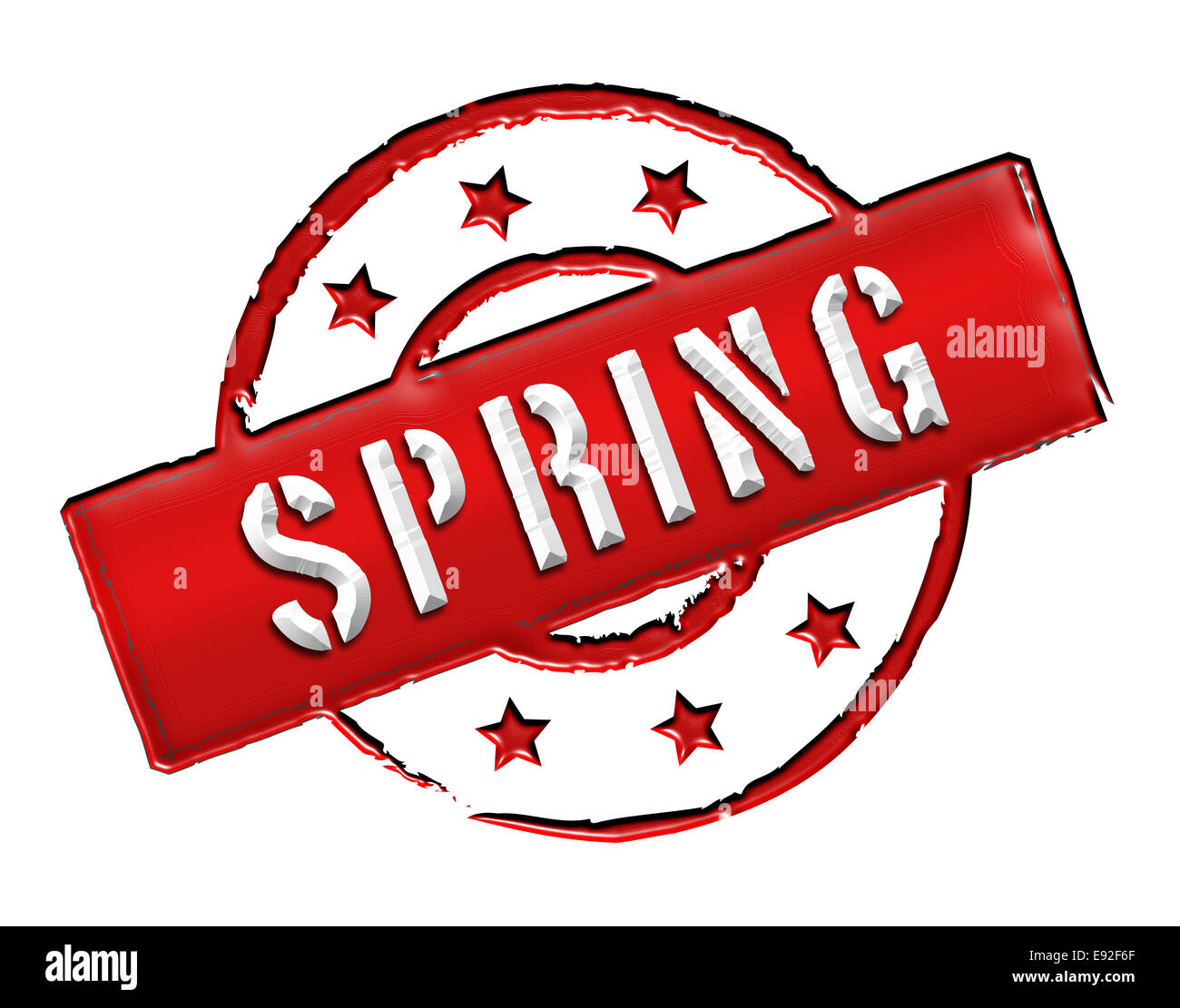 Stamp - SPRING Stock Photo - Alamy