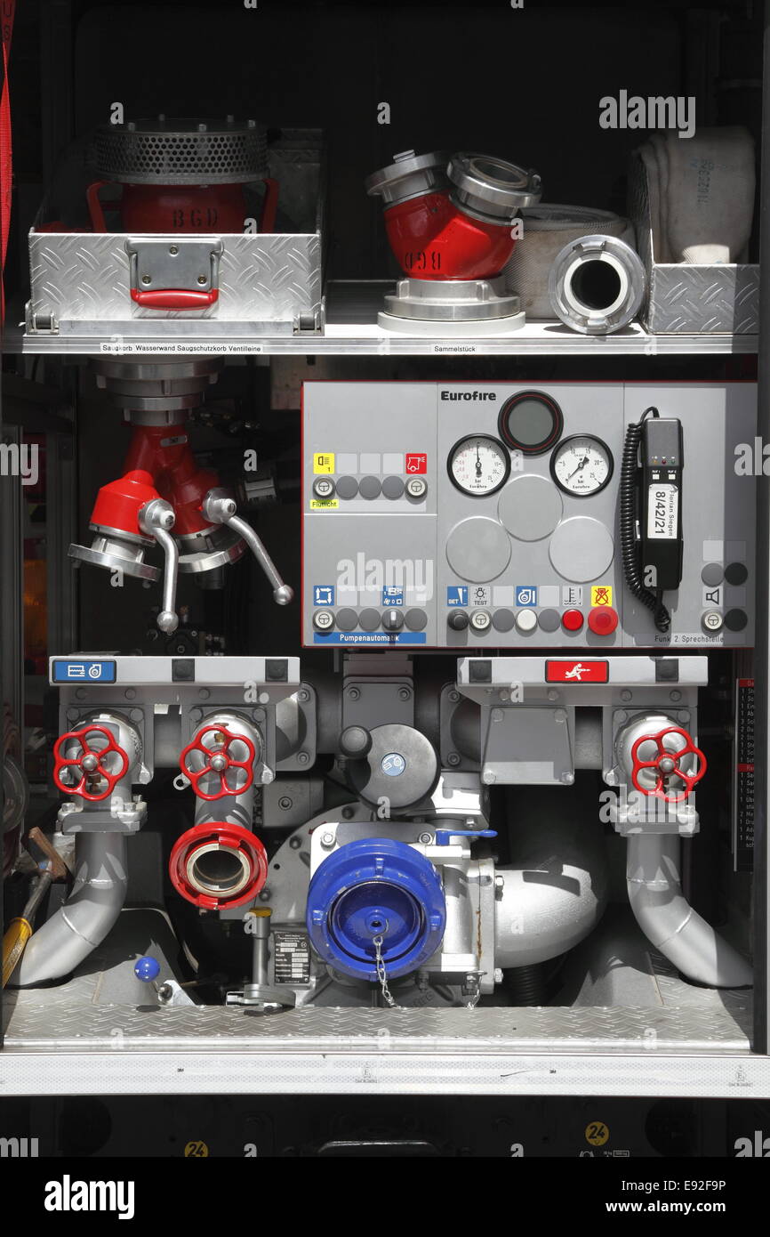 Detailview of a fire truck Stock Photo - Alamy