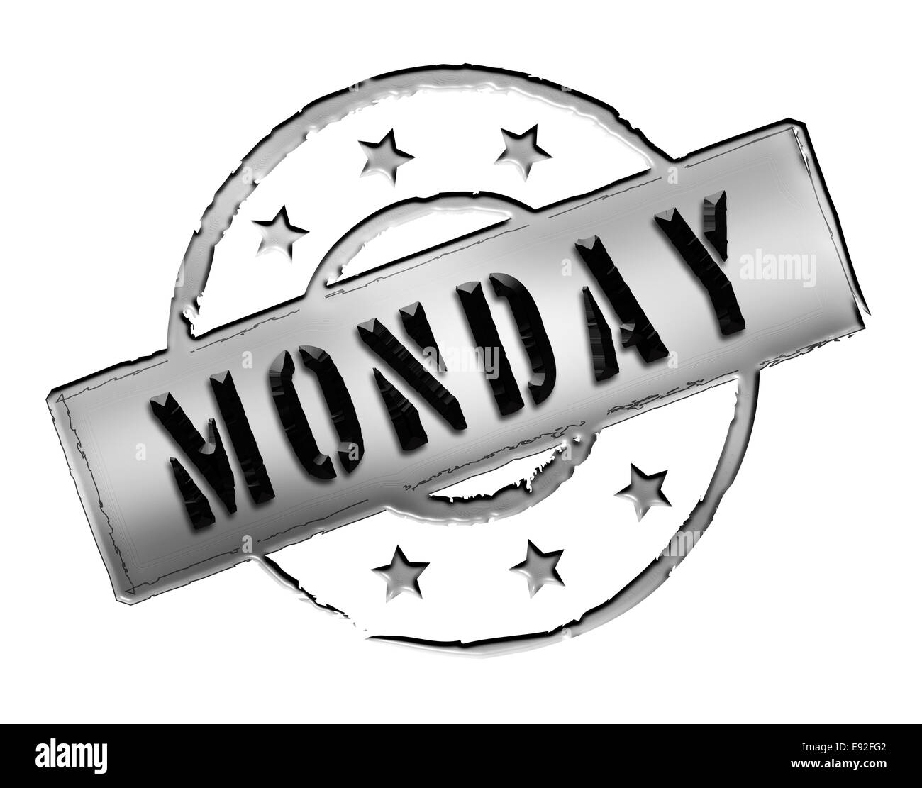 Stamp - MONDAY Stock Photo - Alamy