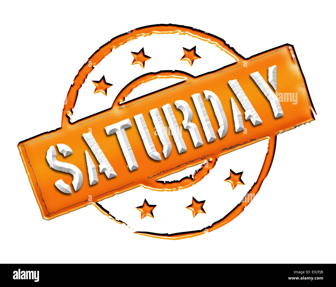 Stamp - SATURDAY Stock Photo - Alamy