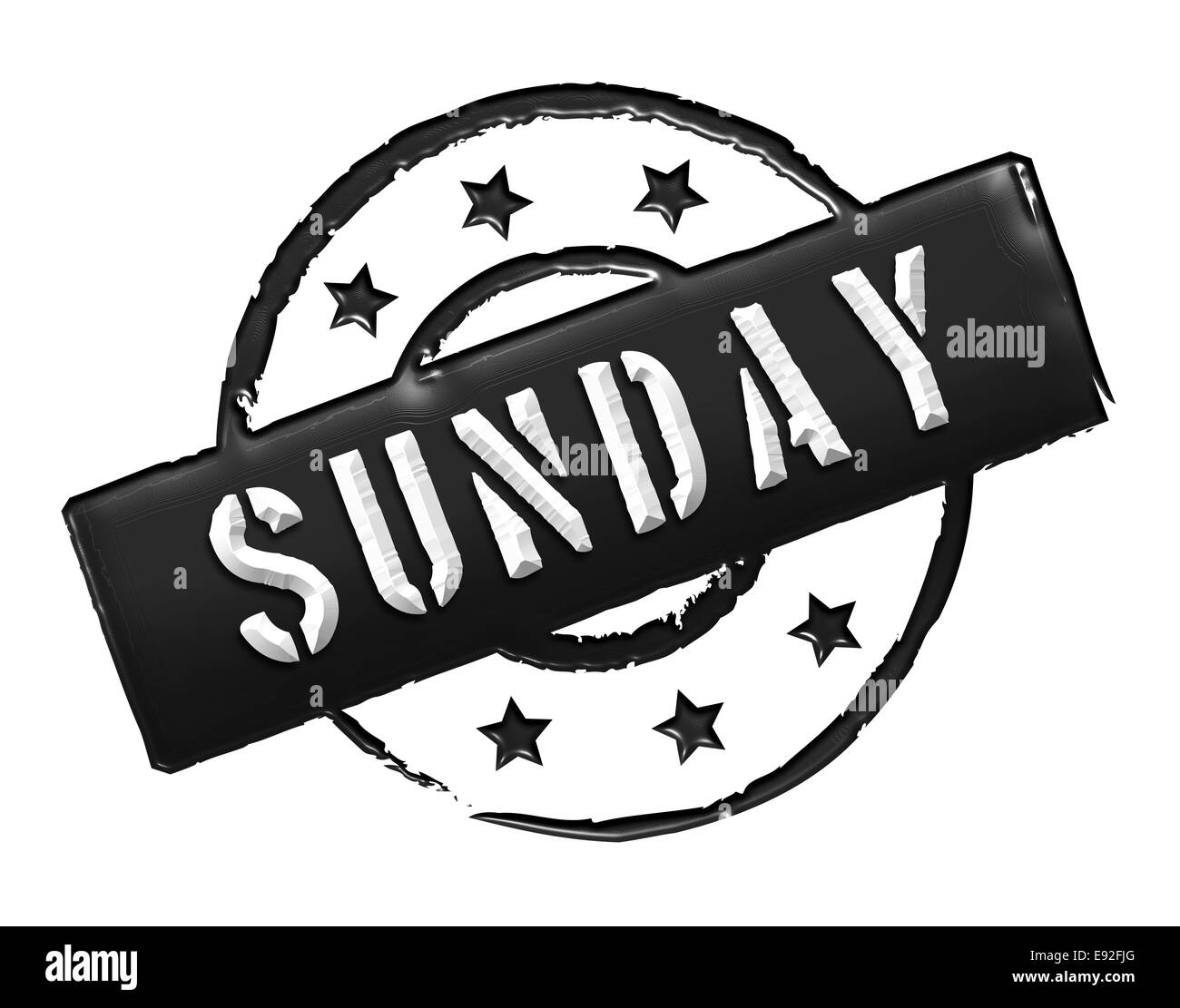 Stamp - SUNDAY Stock Photo - Alamy
